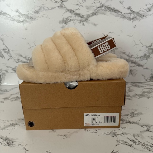 UGG | Shoes | Ugg Fluff Yeah Chestnut Brown Slide Slippers | Poshmark